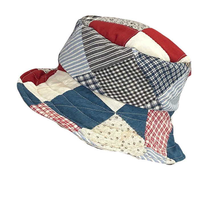 Bucket Hat made from upcycled vintage quilt